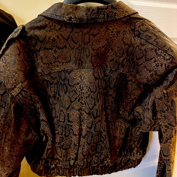 Vintage | Jackets & Coats | Snake Skin Embossed Leather Jacket | Poshmark